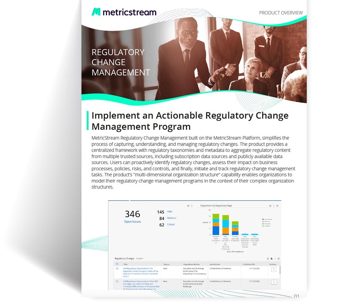 Regulatory Change Management App - Datasheets