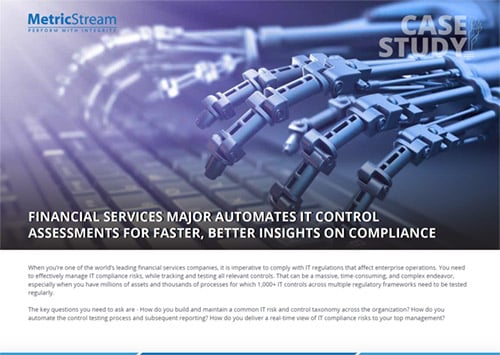 Financial Services Case Study: Automating IT Control Assessments - Case Study